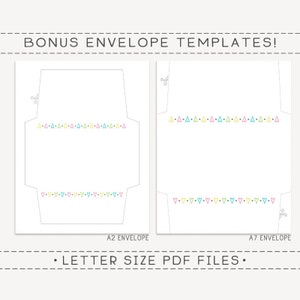 Happy Birthday Printable Card and Envelope / Instant Download PDF ...