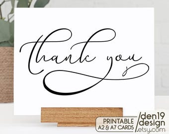 Thank You Printable Card / Instant Download PDF / Thank You ...