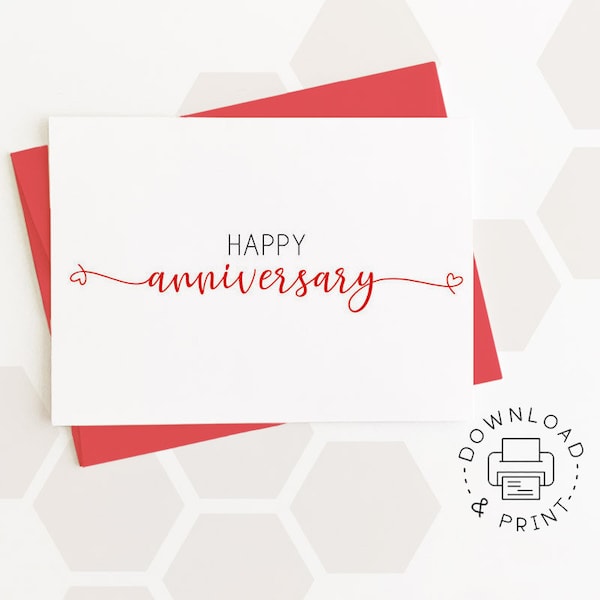 Free Printable Aa Anniversary Cards - Etsy Singapore