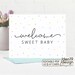 Welcome Sweet Baby Printable Card / Instant Download PDF / Card ...
