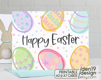 Happy Easter Printable Card / Instant Download PDF / Duckling Easter ...