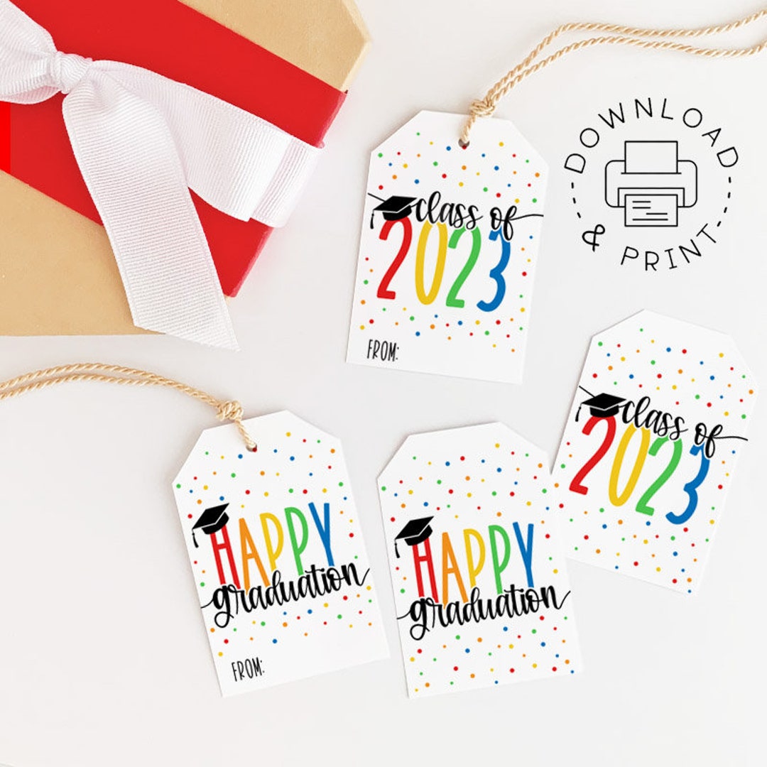 Printable Gift Tags / Happy Graduation & Class of 2023 Tags / - Etsy