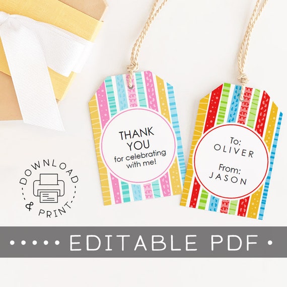 Editable Printable Tags