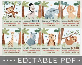 Jungle Valentine Cards - Etsy