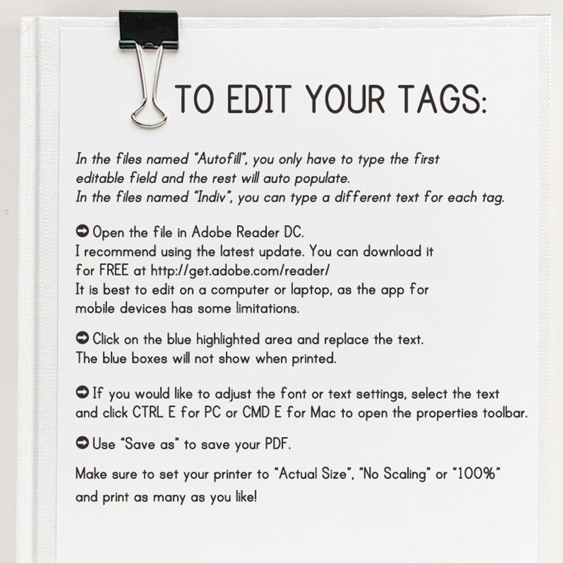 Editable & Printable Gift Tags / Happy Birthday Gift Tag / - Etsy