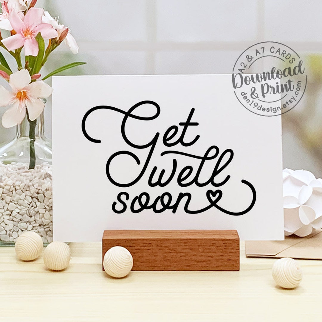 Get Well Soon Printable Card / Instant Download PDF / Get Well Card ...