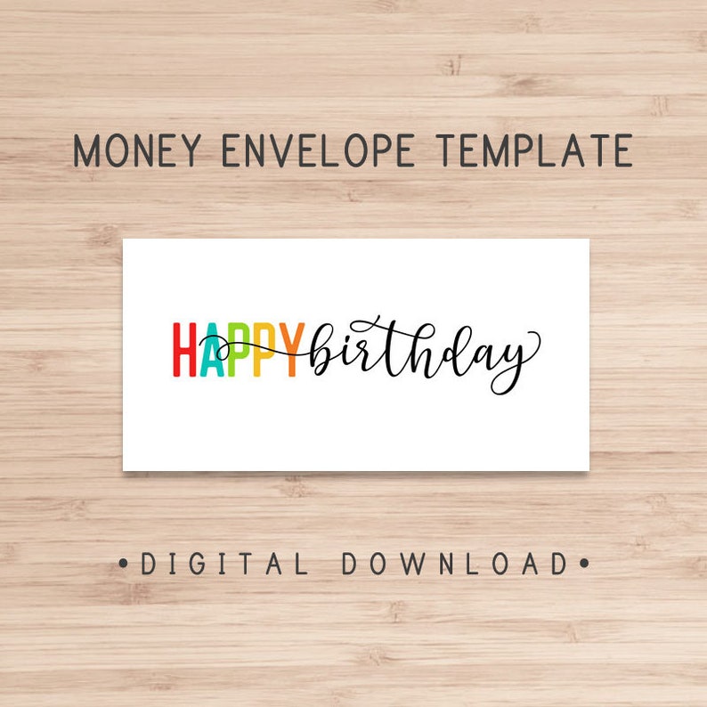 Printable Birthday Money Gift Envelope / Instant Download PDF | Etsy