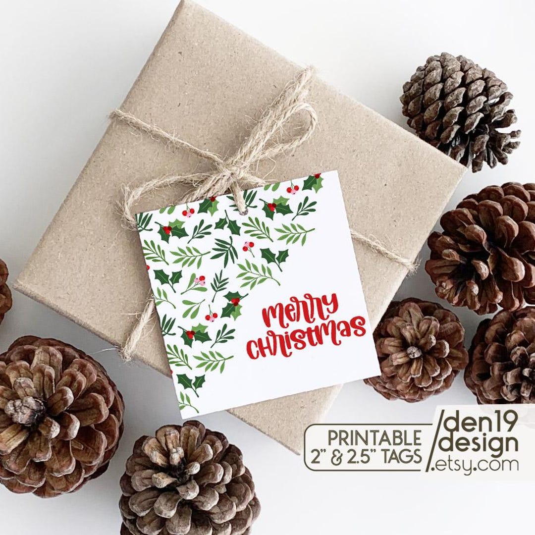 Printable Happy Holidays Gift Tag - Etsy