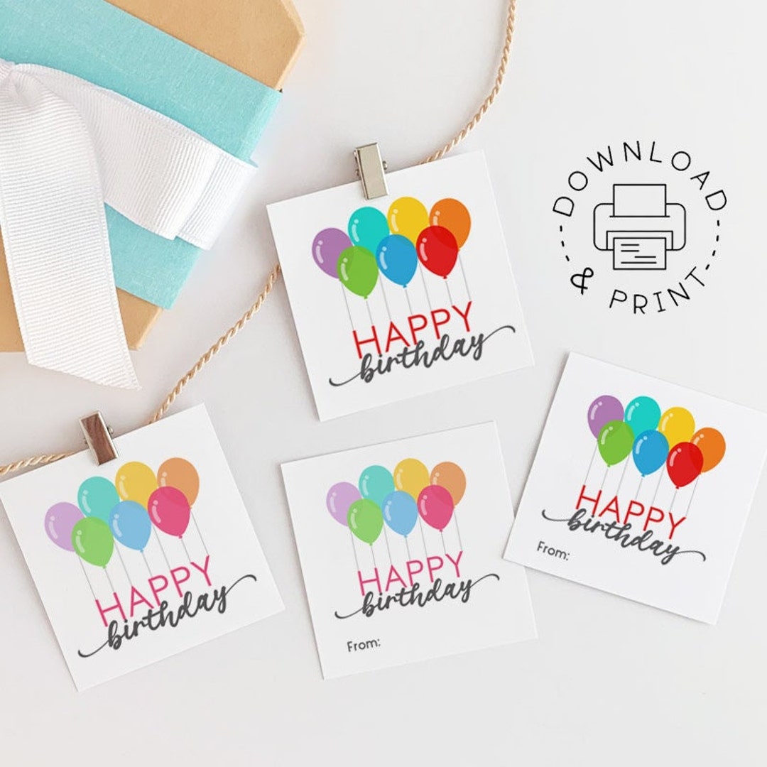 Printable Gift Tags / Happy Birthday Gift Tags / Gift Labels - Etsy