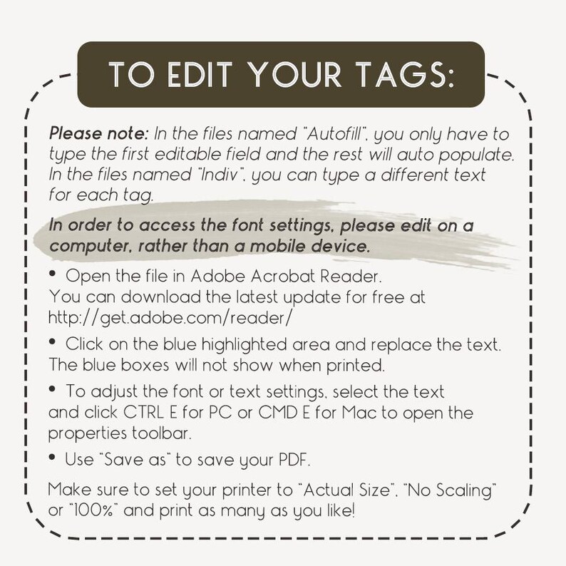 Editable Happy Birthday Gift Tags: Printable PDF Labels - Etsy