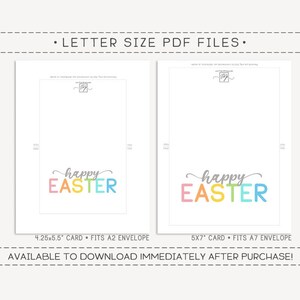 Happy Easter Printable Card / Instant Download PDF / Easter Card ...