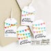 Printable Happy Birthday Gift Tags: Colorful Bunting (PDF Files) - Etsy