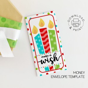Printable Birthday Money Gift Envelope / Instant Download PDF - Etsy