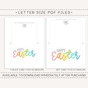 Printable Card: Happy Easter / Instant Download PDF / Easter Card ...