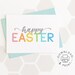 Happy Easter Printable Card / Instant Download PDF / Easter Card ...
