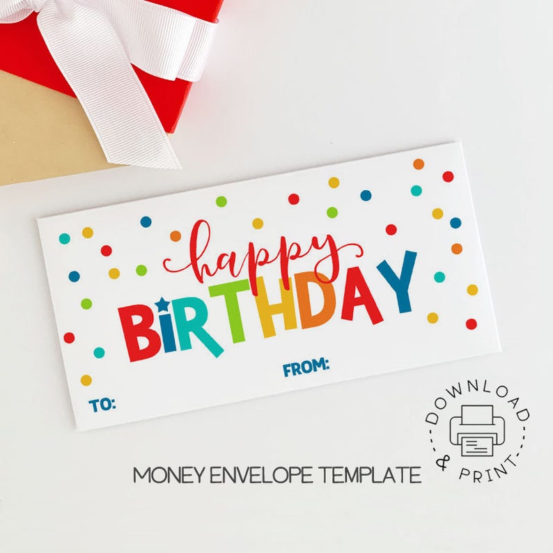 Printable Birthday Money Gift Envelope / Instant Download PDF - Etsy