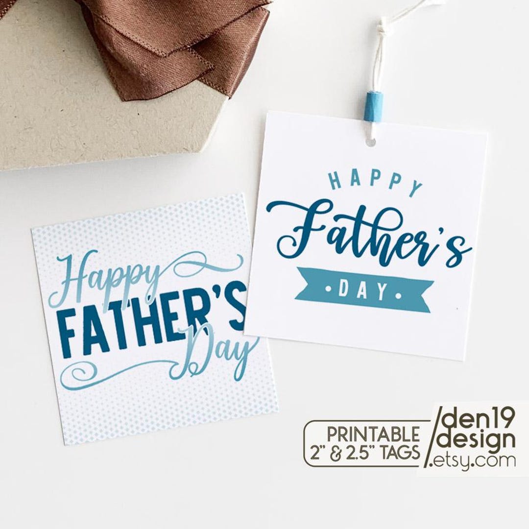 Printable Happy Father's Day Gift Tags / Instant Download Father's Day ...
