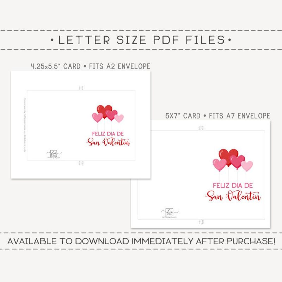 Feliz Dia De San Valentin Card: Spanish Valentine's Day Printable (PDF ...