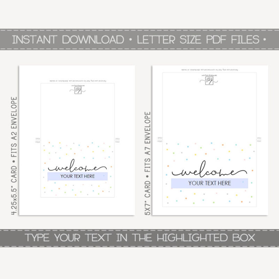 Editable & Printable Welcome Baby Card / Instant Download PDF - Etsy