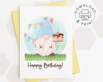 Editable & Printable Happy Birthday Card / Instant Download - Etsy