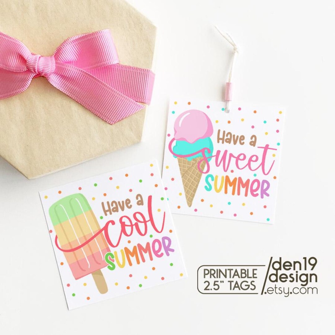 Printable Summer Gift Tags / Instant Download / Have A Cool Summer ...