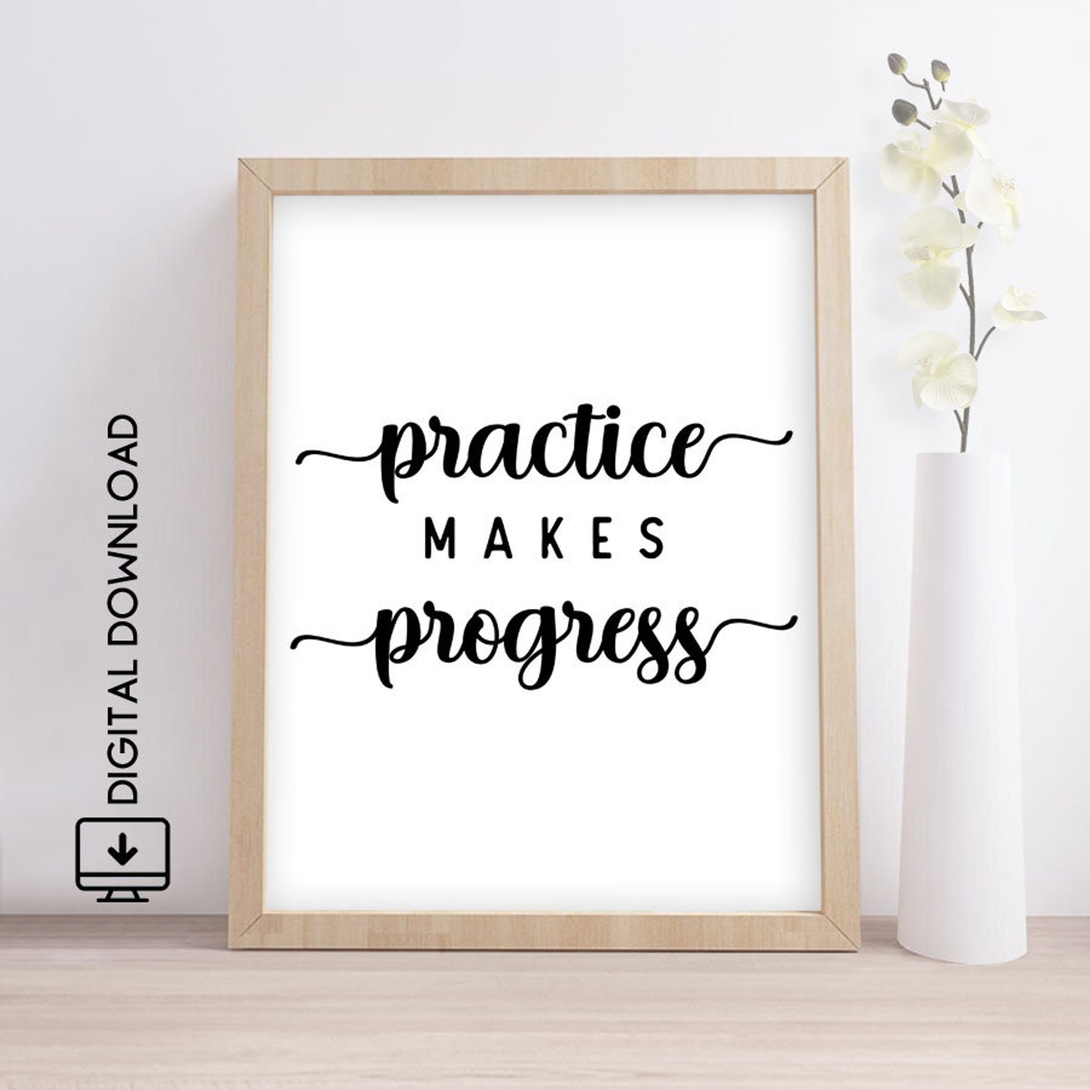 Printable Wall Art / Practice Makes Progress Instant Download | Etsy