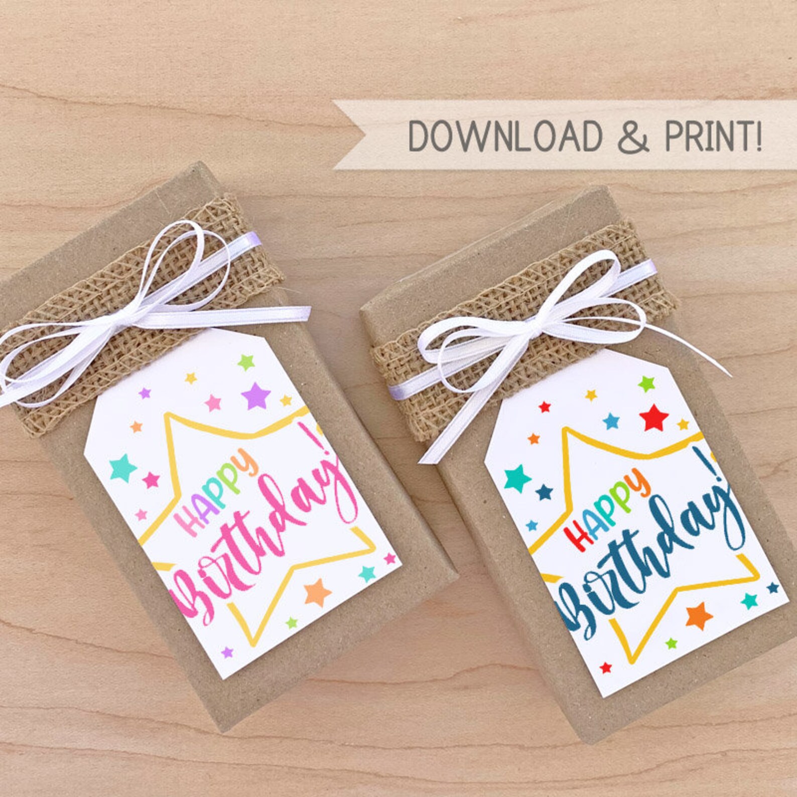 Printable Gift Tags / Happy Birthday Gift Tag / Birthday Gift - Etsy