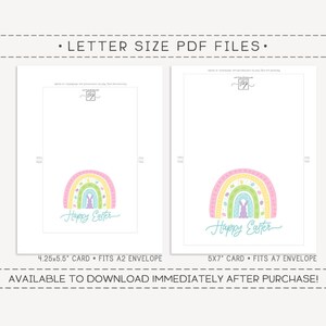 Happy Easter Printable Card / Easter Rainbow Card Template / Instant ...
