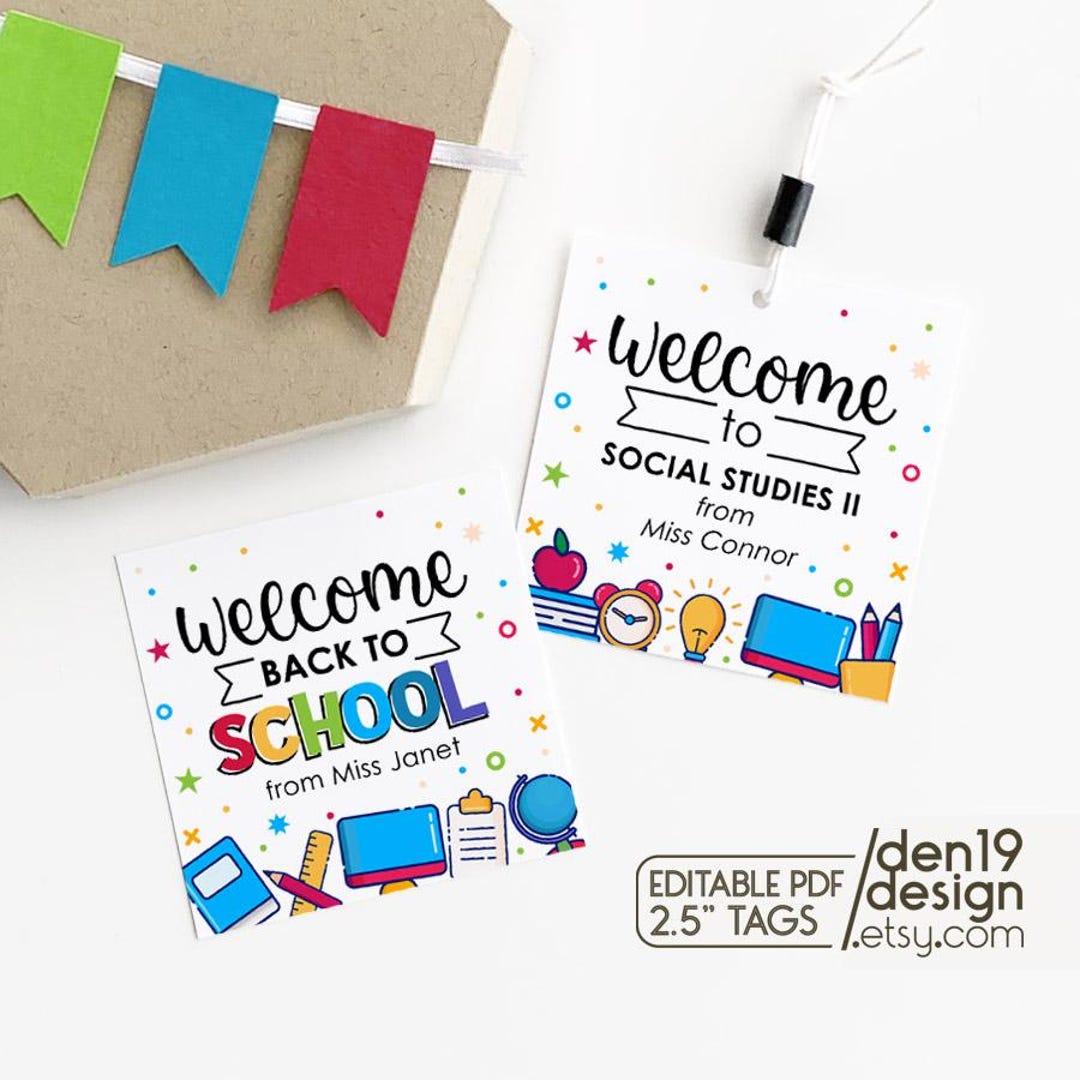 Editable & Printable Back to School Gift Tags / Teacher Favor Tags ...