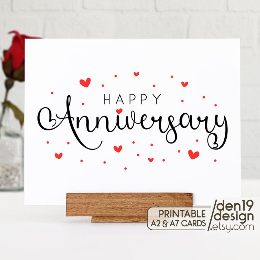 Printable Happy Anniversary Card Instant Download Pdf Anniversary