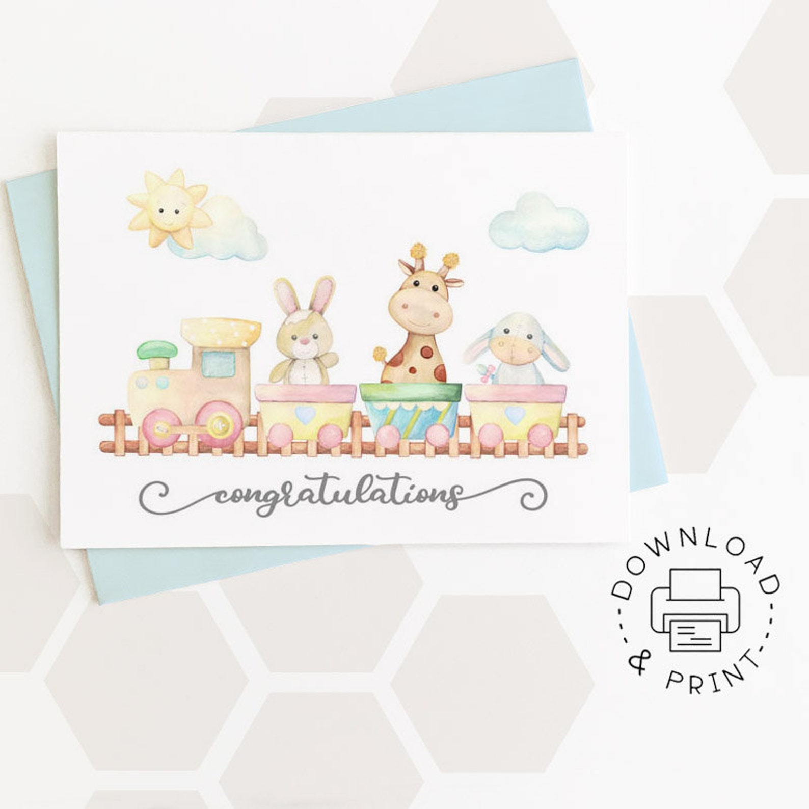 Congratulations Printable Card / Instant Download PDF / New - Etsy