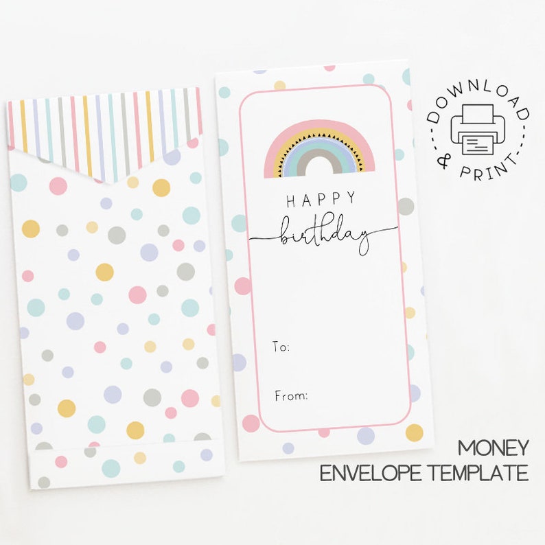 Printable Birthday Money Gift Envelope / Instant Download PDF - Etsy