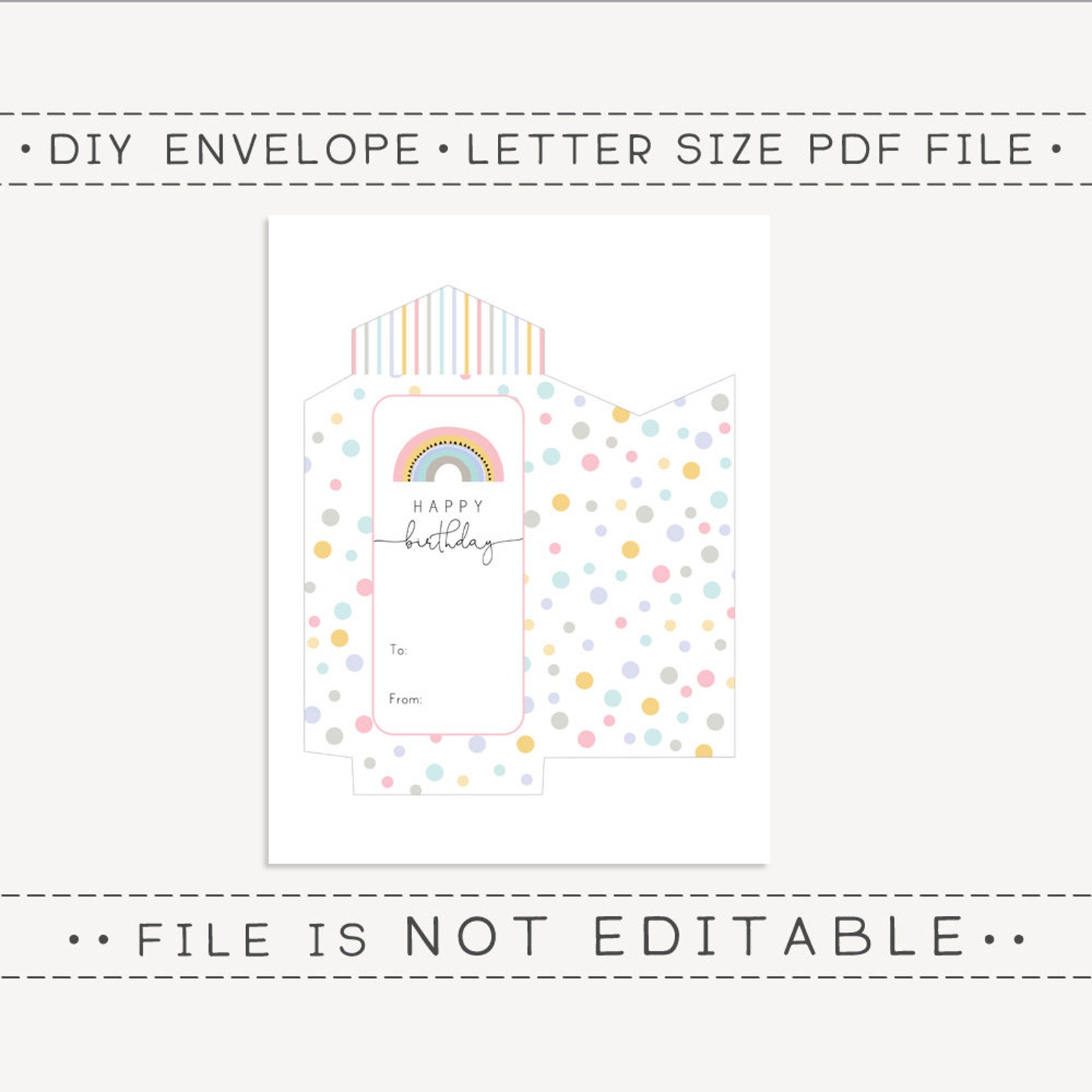 Printable Birthday Money Gift Envelope / Instant Download PDF - Etsy