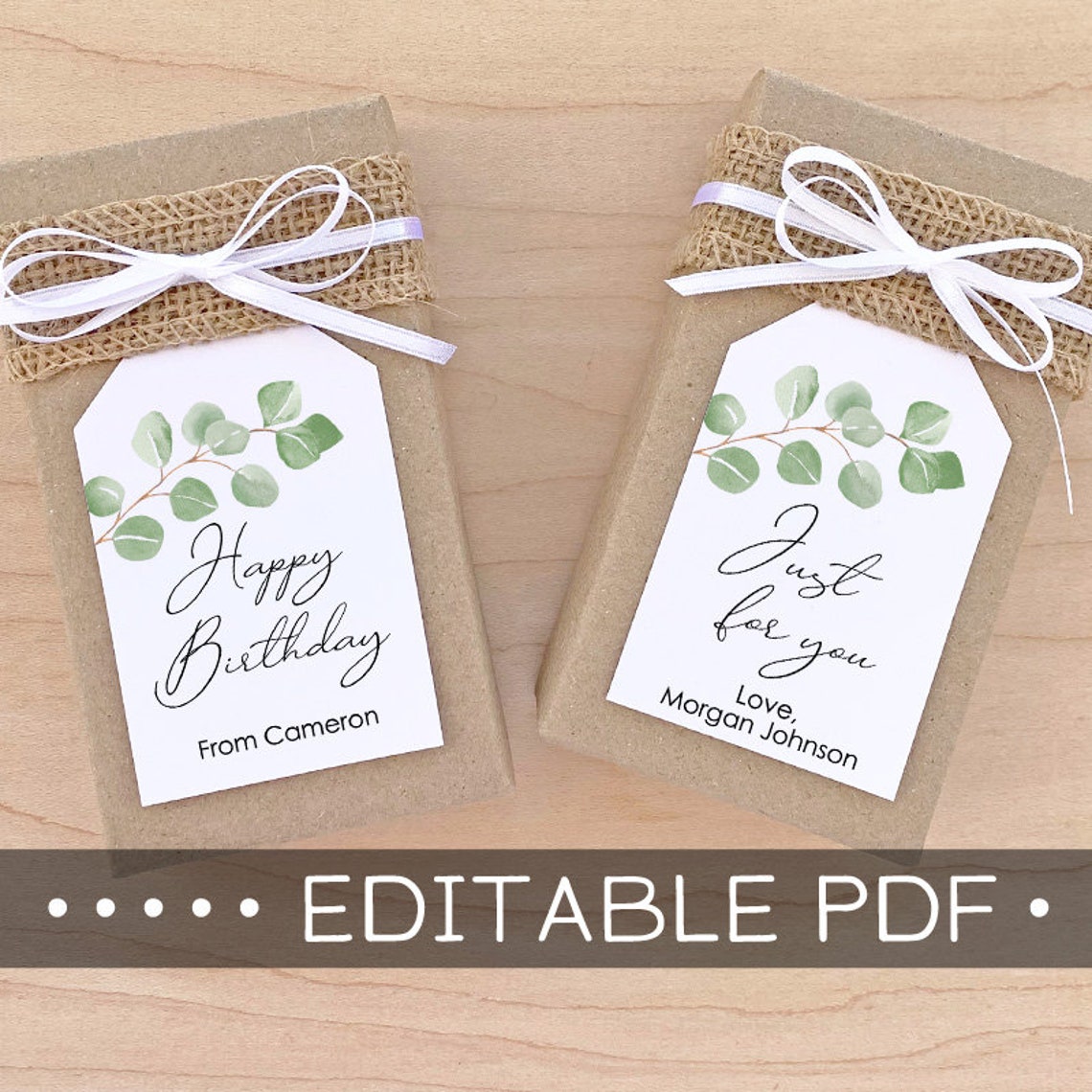 Editable & Printable Gift Tags / Happy Birthday Gift Tag / | Etsy