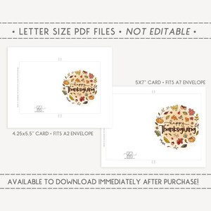 Printable Happy Thanksgiving Card / Instant Download PDF Card Template ...