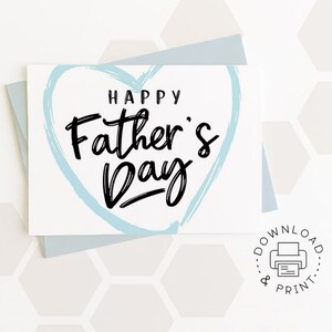 Happy Father's Day Printable Card / Instant Download PDF / Father's Day ...