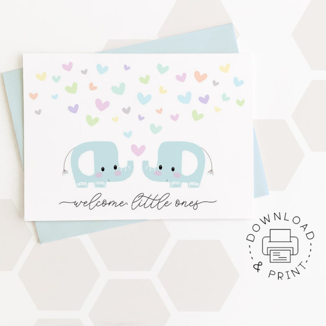 Printable Card: Welcome Little Ones / Instant Download PDF / - Etsy