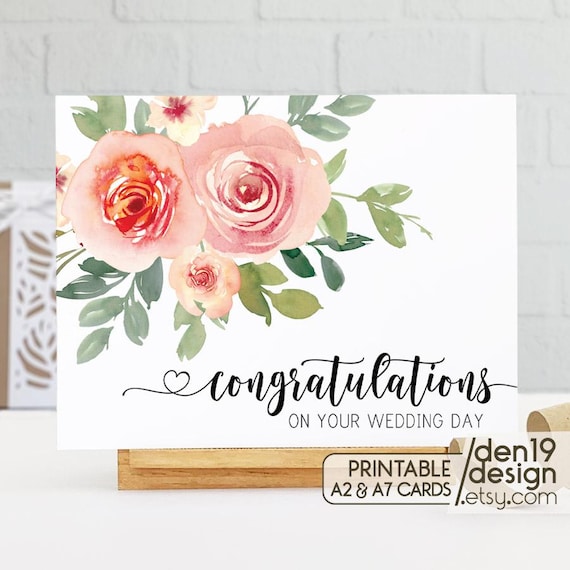 Congratulations on your wedding card printable | Honestweddingadvice.com