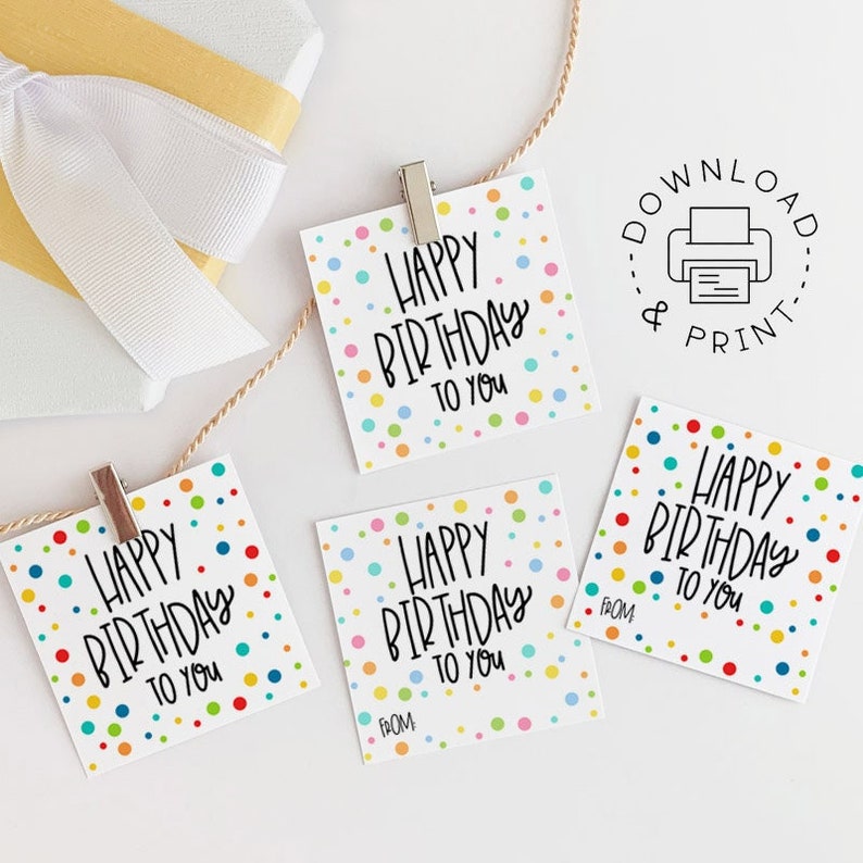 Printable Gift Tags / Happy Birthday Gift Tags / Gift Labels - Etsy