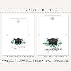 Congratulations Printable Card / Instant Download PDF / Greenery ...