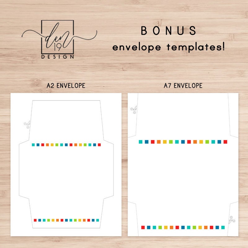 Happy Birthday Printable Card and Envelope / Instant Download | Etsy