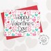 Happy Valentine's Day Printable Card / Instant Download PDF / Card ...