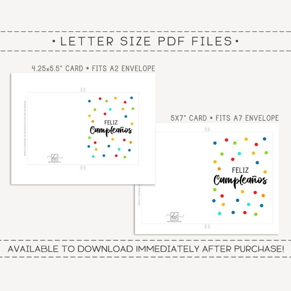 Feliz Cumpleaños / Happy Birthday Printable Card / Instant - Etsy