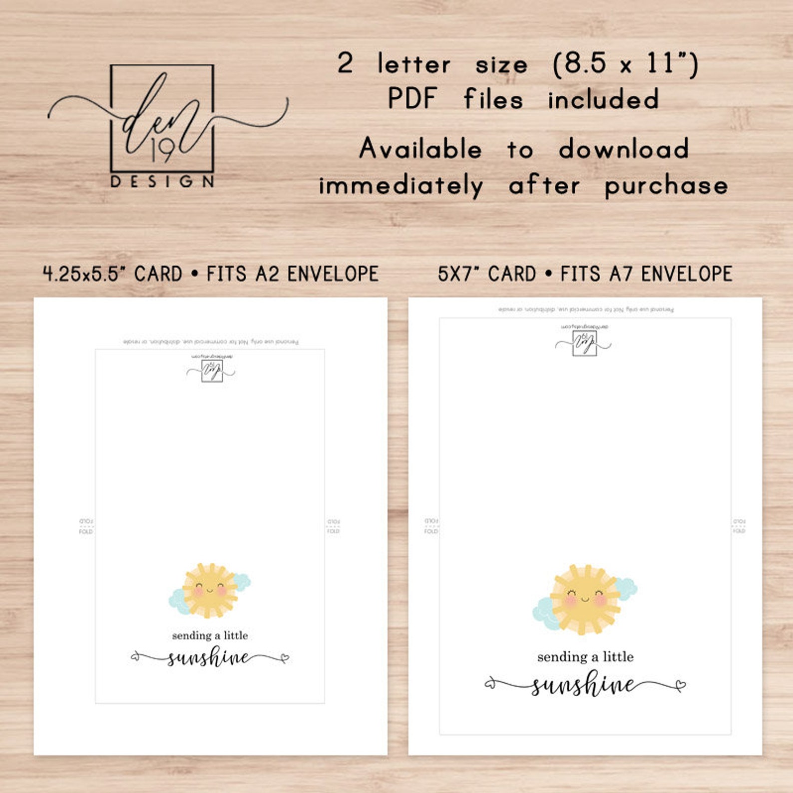 Sending A Little Sunshine Printable Card / Instant Download | Etsy