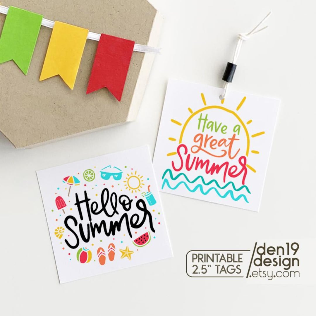 Printable Summer Gift Tags / Instant Download / Have A Great Summer ...