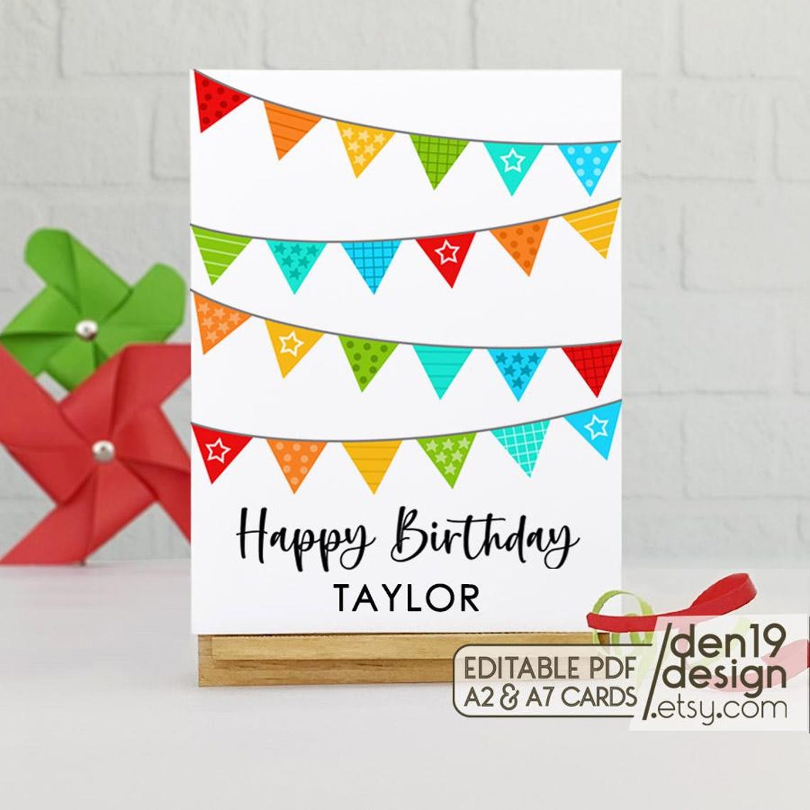 Editable & Printable Happy Birthday Card / Instant Download PDF / Card ...