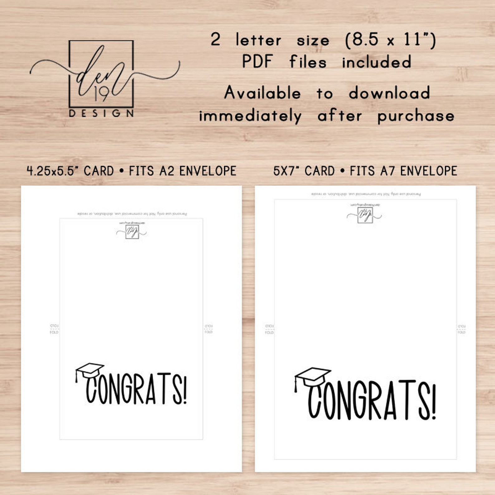 Congrats Printable Card / Instant Download PDF / Graduation | Etsy