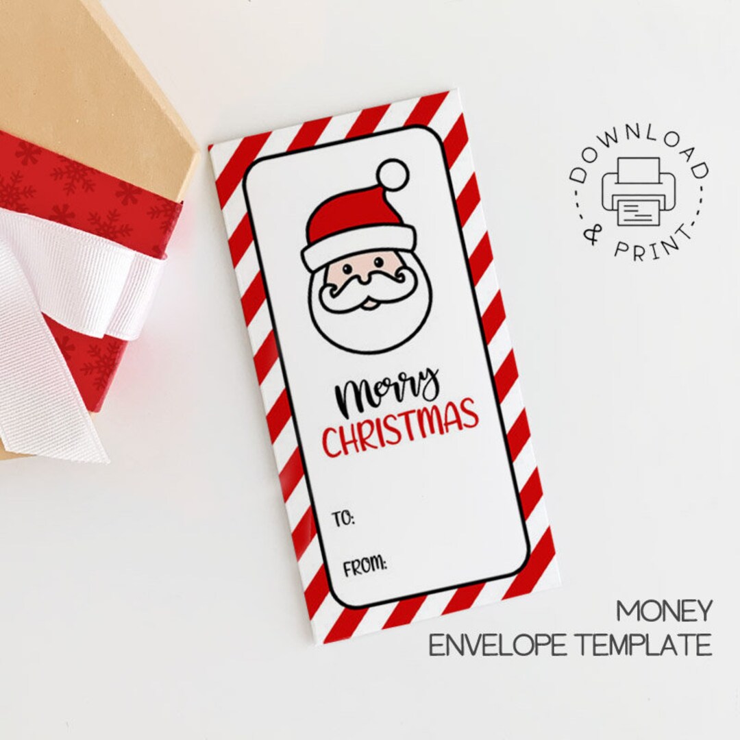 Printable Christmas Money Gift Envelope / Instant Download PDF - Etsy