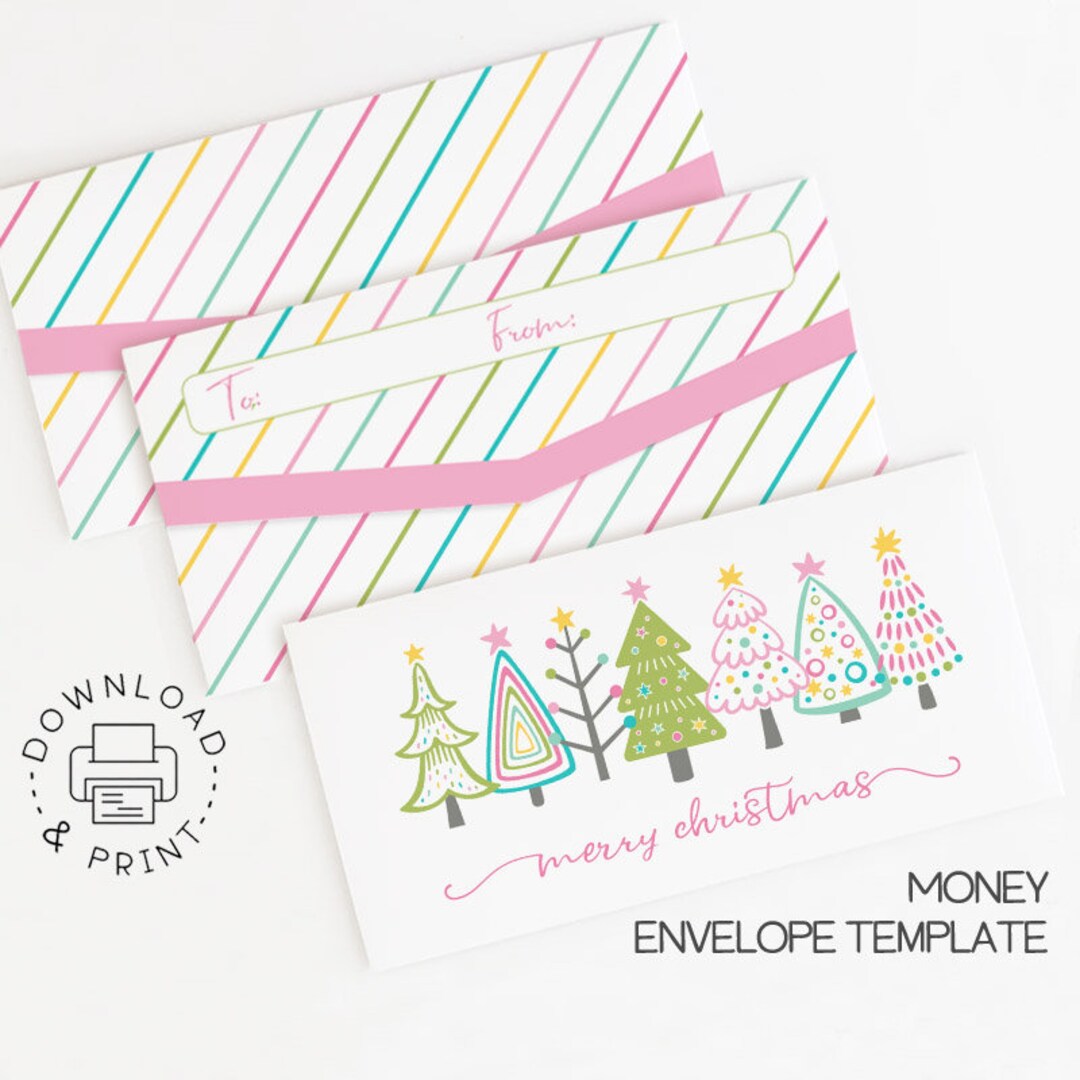 Printable Christmas Money Gift Envelope / Cash Holder / Instant ...
