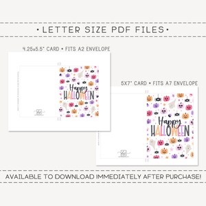 Printable Happy Halloween Card / Instant Download PDF - Etsy